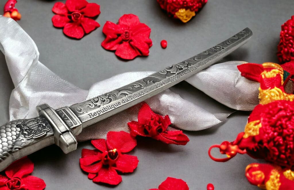 2024 Katana Sword Shaped 2oz Silver Coin | The Coin Chest