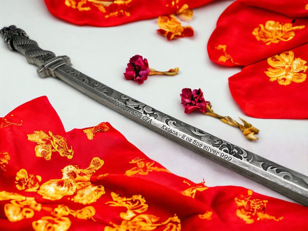 2024 Katana Sword Shaped 2oz Silver Coin | The Coin Chest