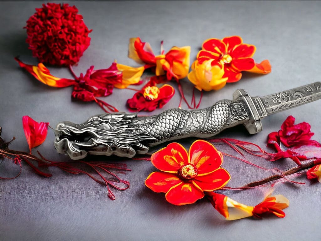 2024 Katana Sword Shaped 2oz Silver Coin | The Coin Chest