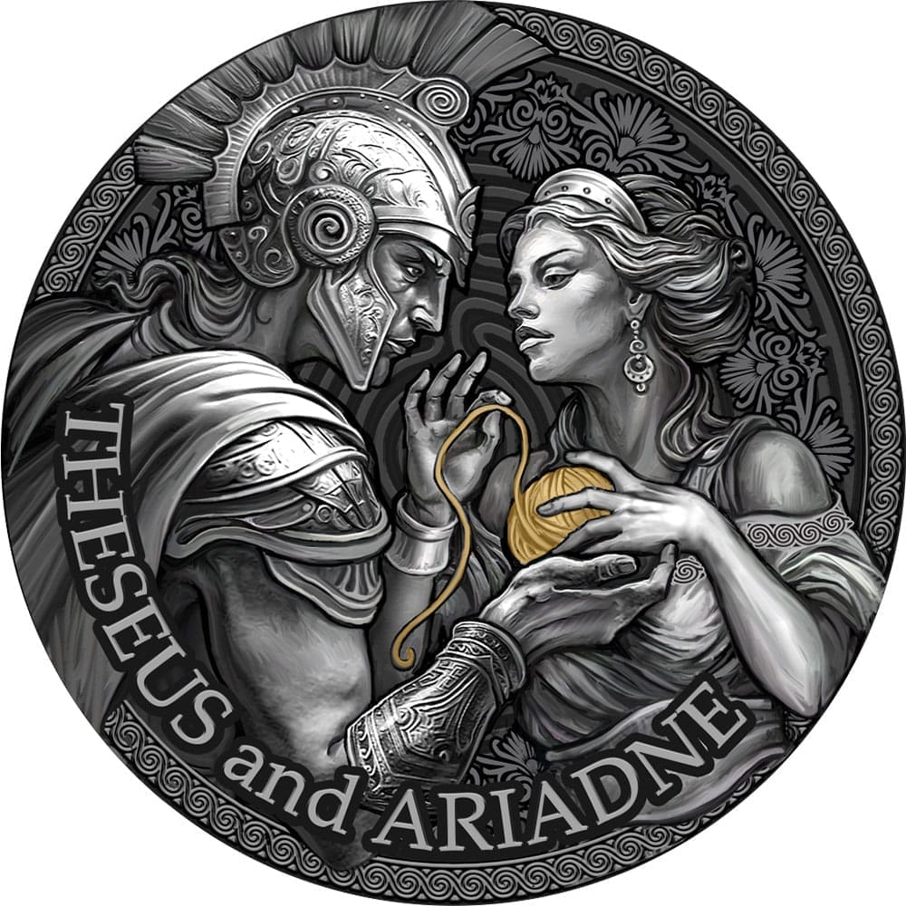2024 Theseus & Ariadne – The Great Greek Mythology 2oz Silver Gilded ...