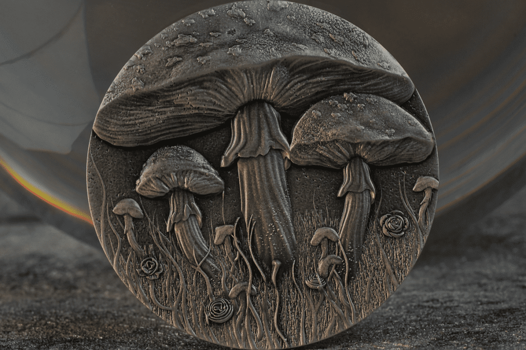 2025 Magic Mushroom 2oz Silver High Relief Coin | The Coin Chest