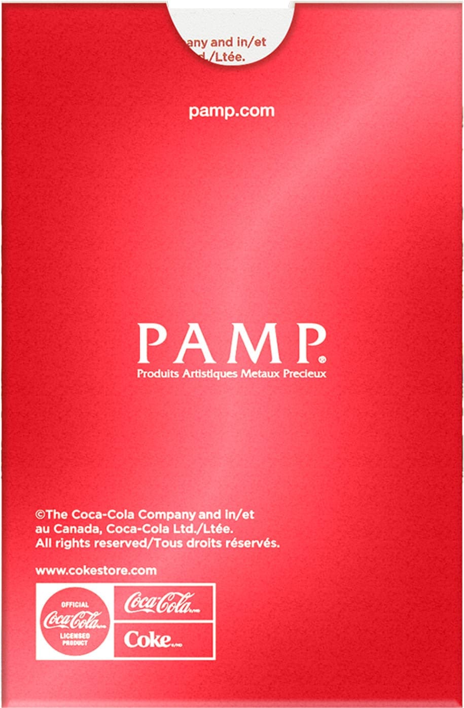 Pamp Suisse 1g Coca-Cola Valentine’s Love .9999 Gold Proof like Bar ...