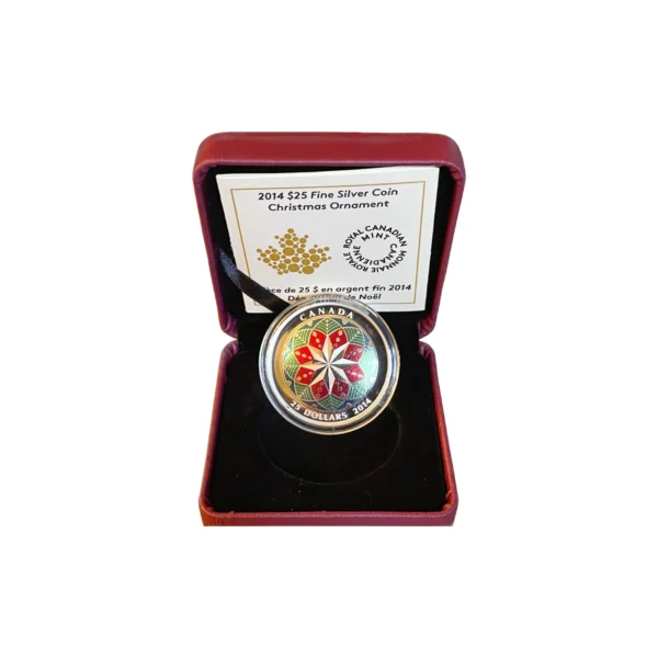 2014 $25 Fine Silver Ultra-High Relief Coloured Coin – Christmas ...