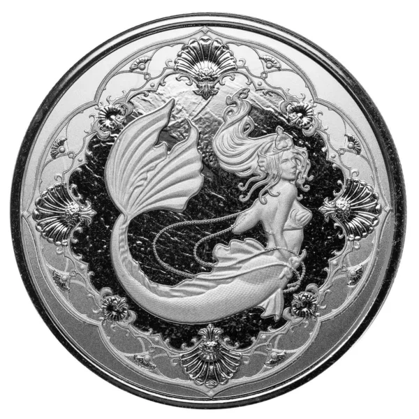 2022 $2 Samoa Mermaid Princess of the Seas 1oz Silver BU Scottsdale ...
