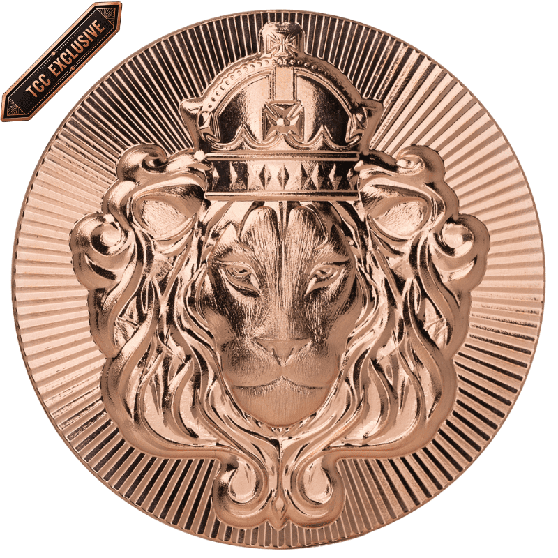 Scottsdale Lion Stacker 1oz Copper Round The Coin Chest